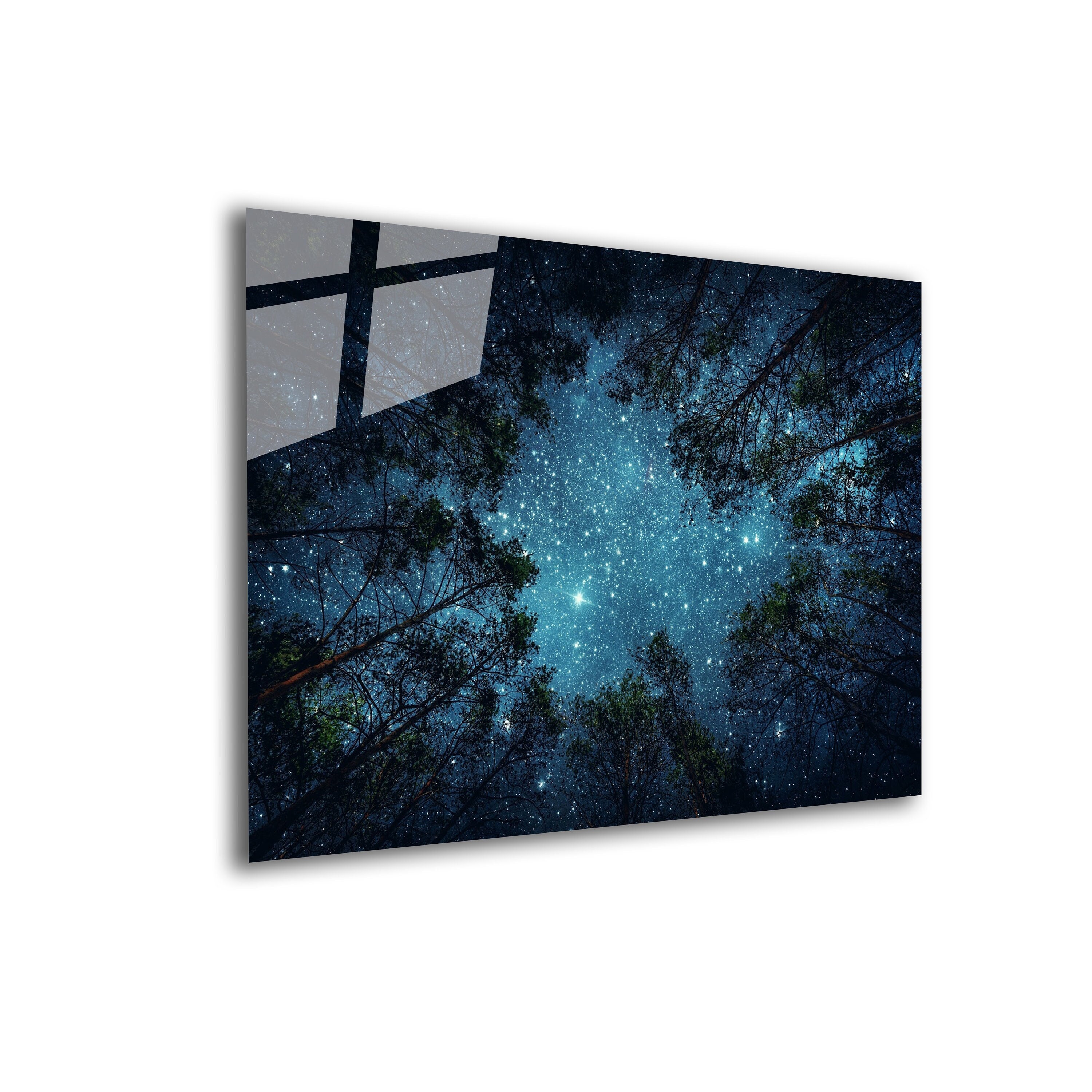 Tempered Glass Wall Art-milky Way Night Sky Starry Night Wall Decor ...