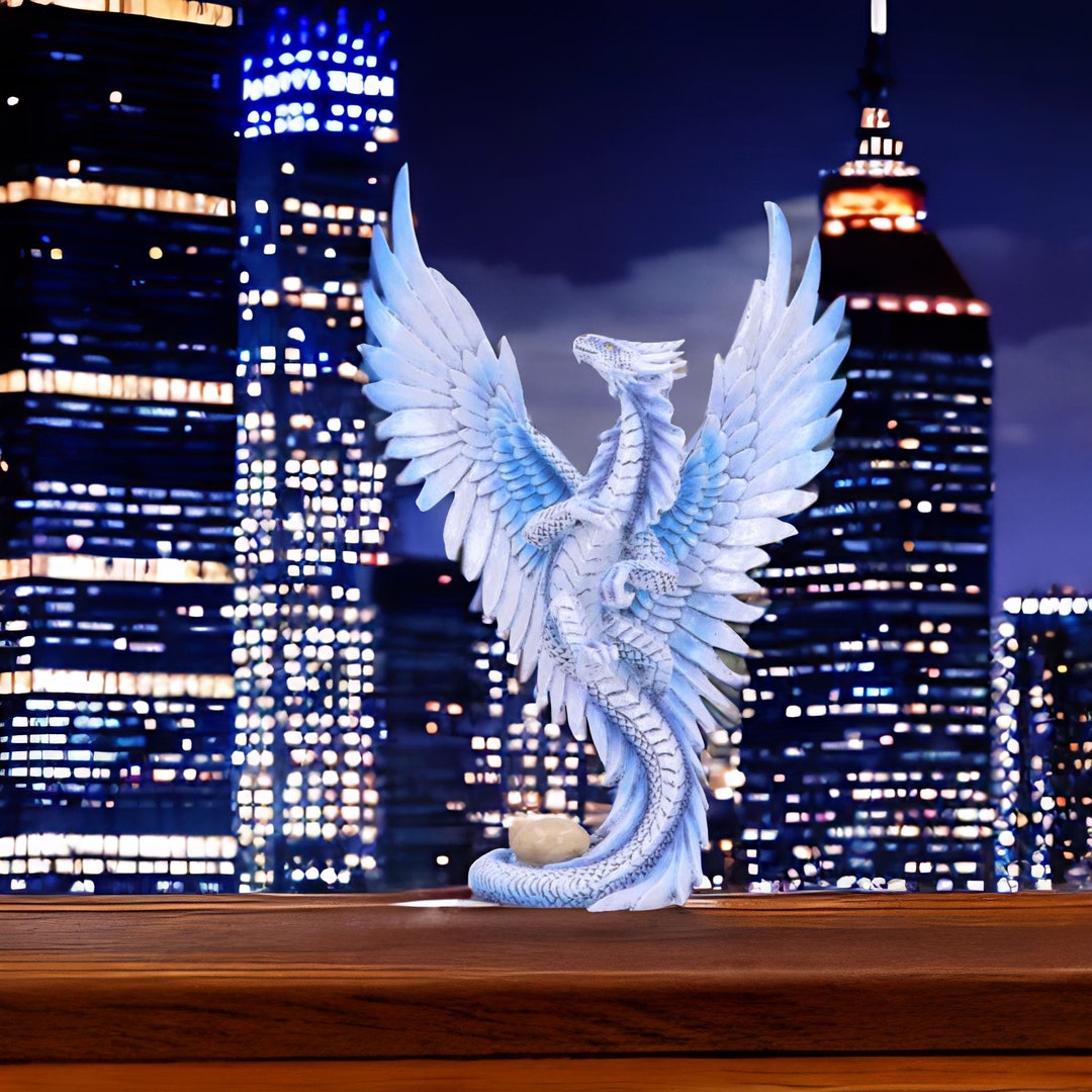 Age of Dragons Adult Silver Dragon Figurine Majestic - Etsy