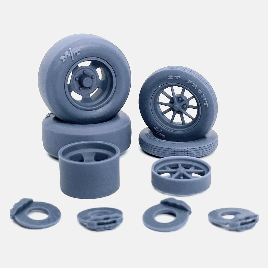 1/24 Resin 15x4.5 ET Gasser Wheels & 15x10 Inch US Indy Mag Wheels ...