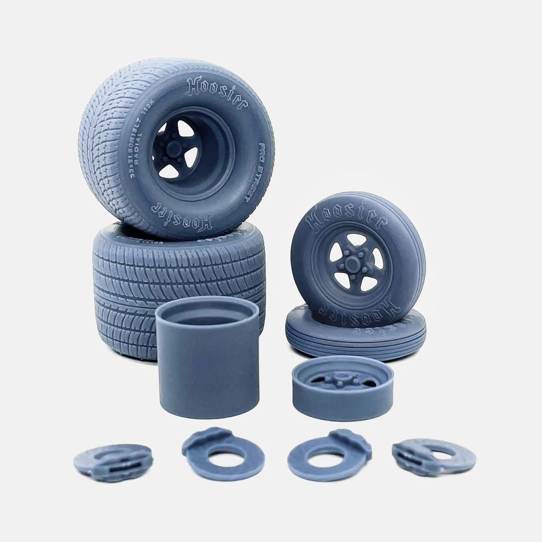 1/18 Resin 15x5 & 15x15 Weld Pro Star Wheels, Hoosier Pro Street Tires ...