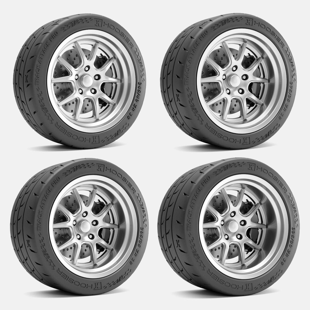 STL Files, Rocket Attack Wheels & Hoosier Track Attack Tires, 18 Inch ...