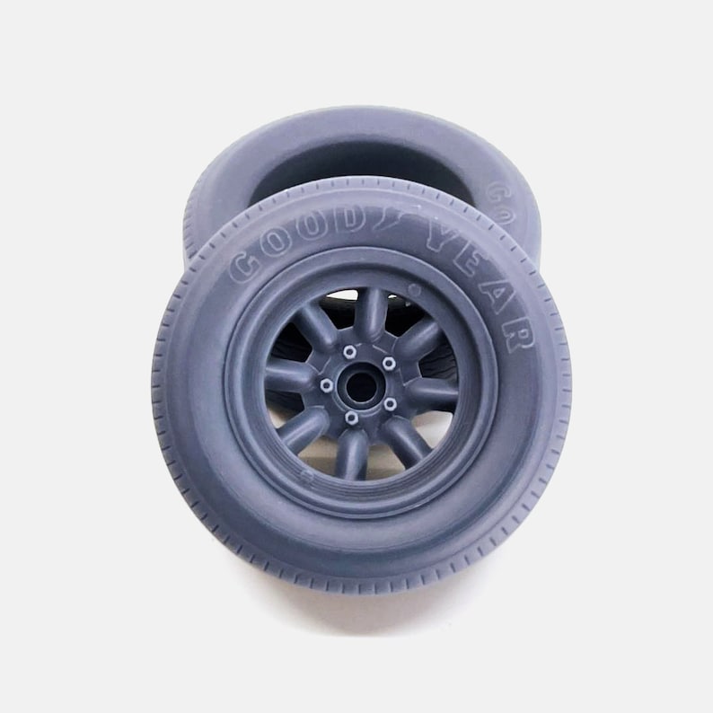 1/24 Resin 15x8 Minilite Wheels, Goodyear Blue Streak Tires, W/ Brakes ...
