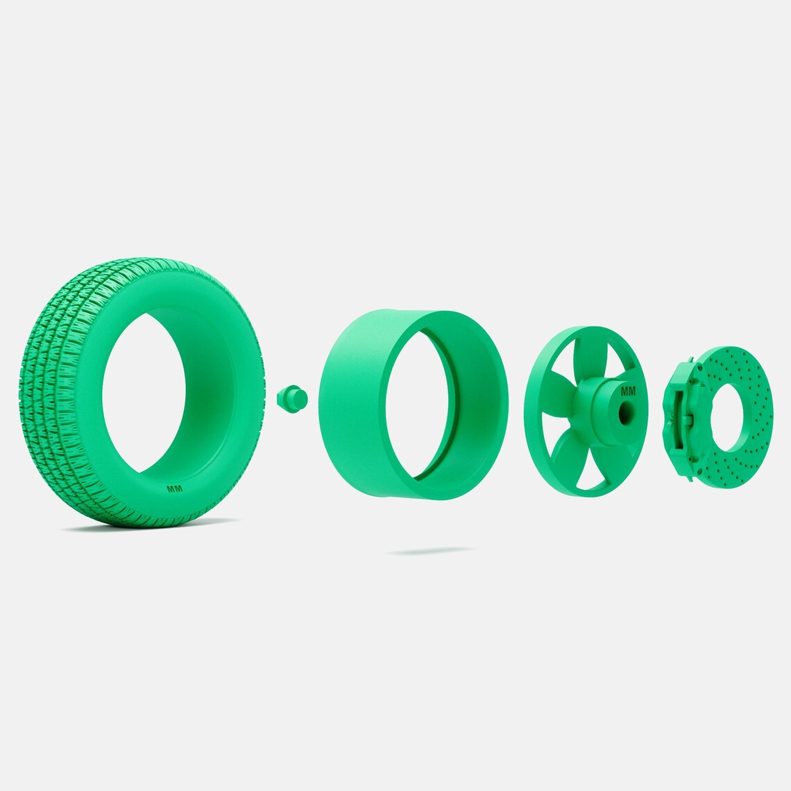 STL Files, Daisy Wheels & Bfgoodrich Radial Tires, 15 Inch: (digital ...