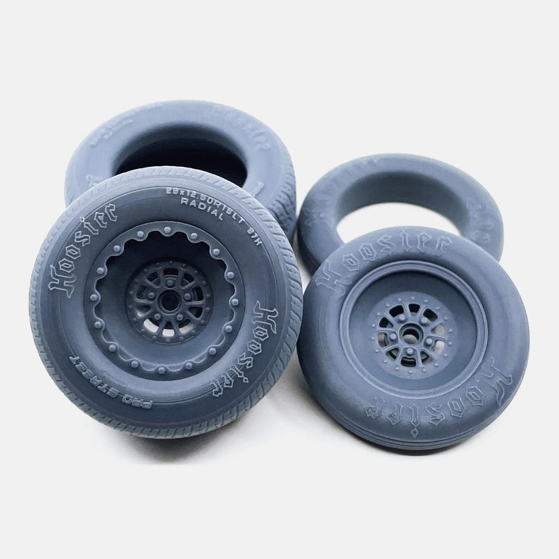 1/24 Resin 15x4 & 15x10 Sander 752 Wheels, Hoosier Tires, and Brakes ...