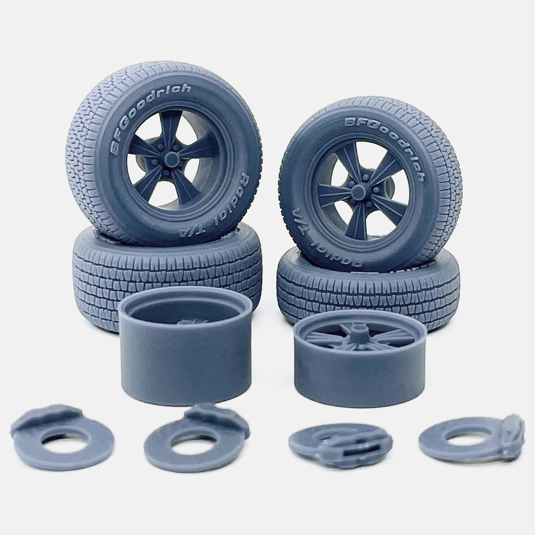 1/24 Scale Resin Radir Tri Ribb Wheels, Bfgoodrich Tires & Brakes - Etsy