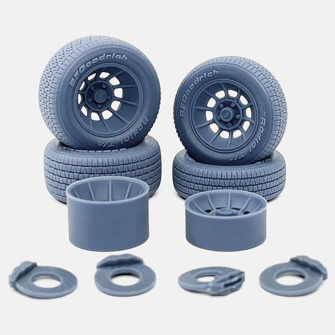 1/24 Resin 15 Inch American Racing Vector Wheels, Bfgoodrich Radial T/A ...