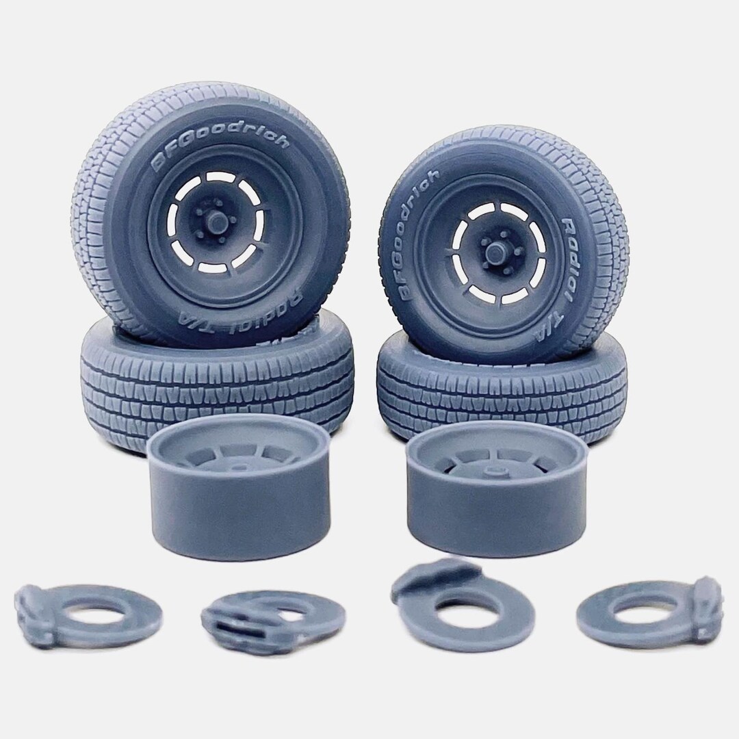 1/24 Scale C3 Corvette YJ8 Wheel Set: Resin Bfgoodrich Tires & Brakes ...