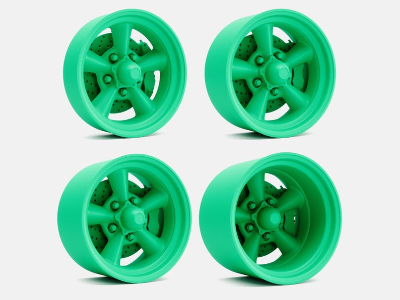 1/24 Scale, 15x4.5, 15x7, 15x8, 15x10 Torq Thrust D Wheels and Brake ...