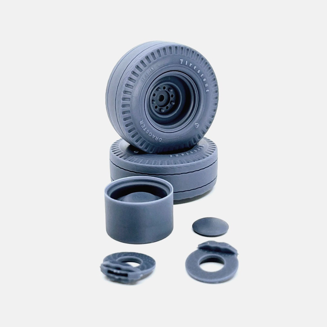 1/24 Scale Resin Wheel Set: Firestone Dragster Tires & Brakes - Etsy