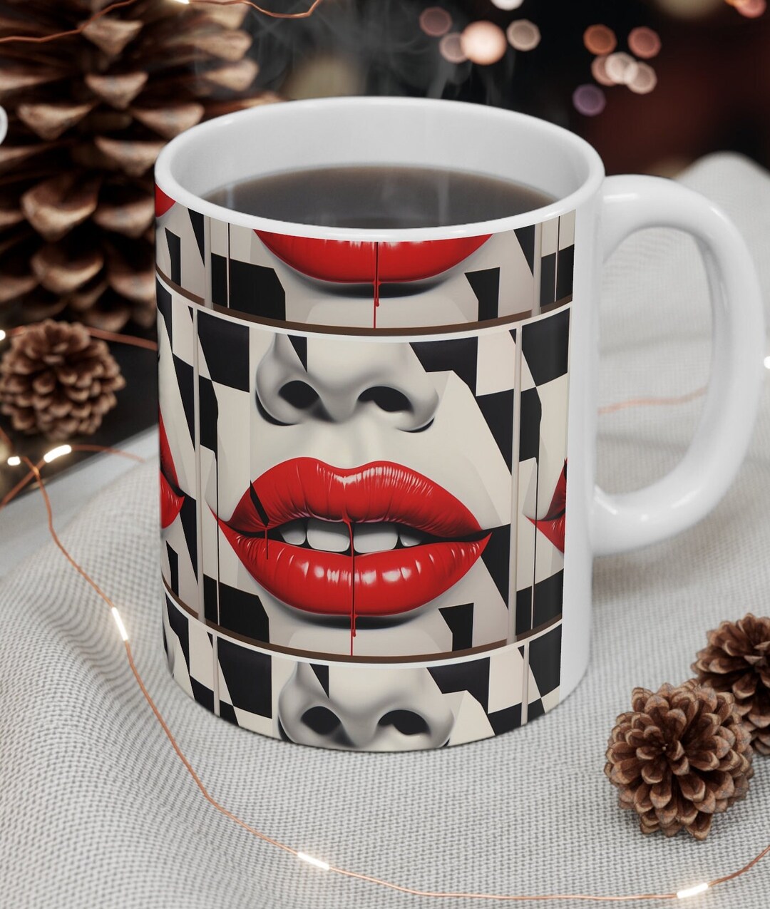Big Lips Coffee Mug Nice Patterns for Boss Babes That Want to - Etsy