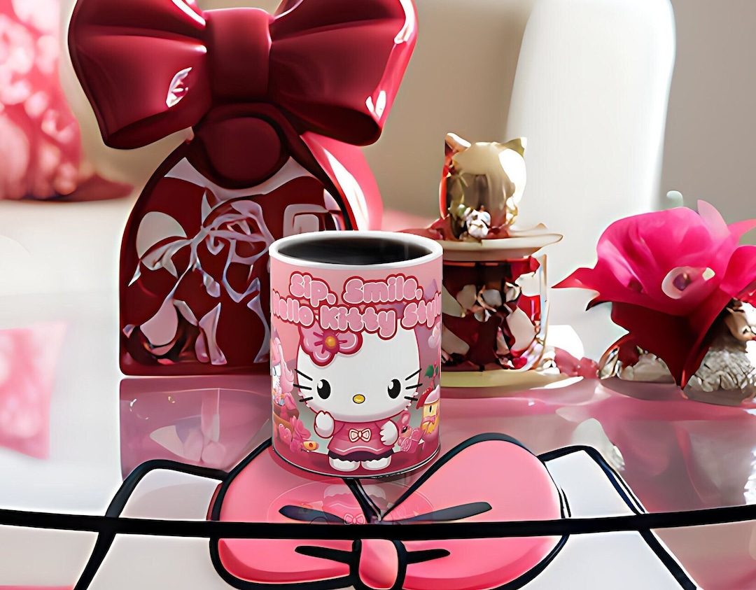 Hello Kitty Coffee Mug Sanrio Coffee Cup Kawaii Coffee Cup - Etsy