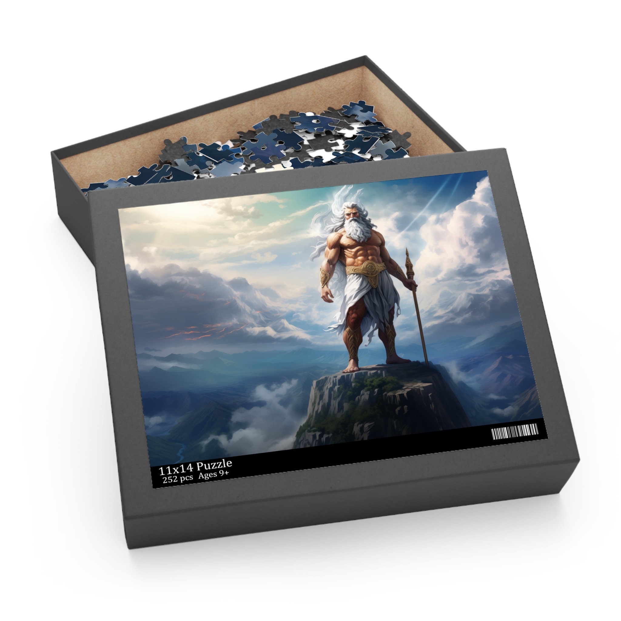 The Greek God of Lightning Zeus on Top of a Mountain on the Border of ...