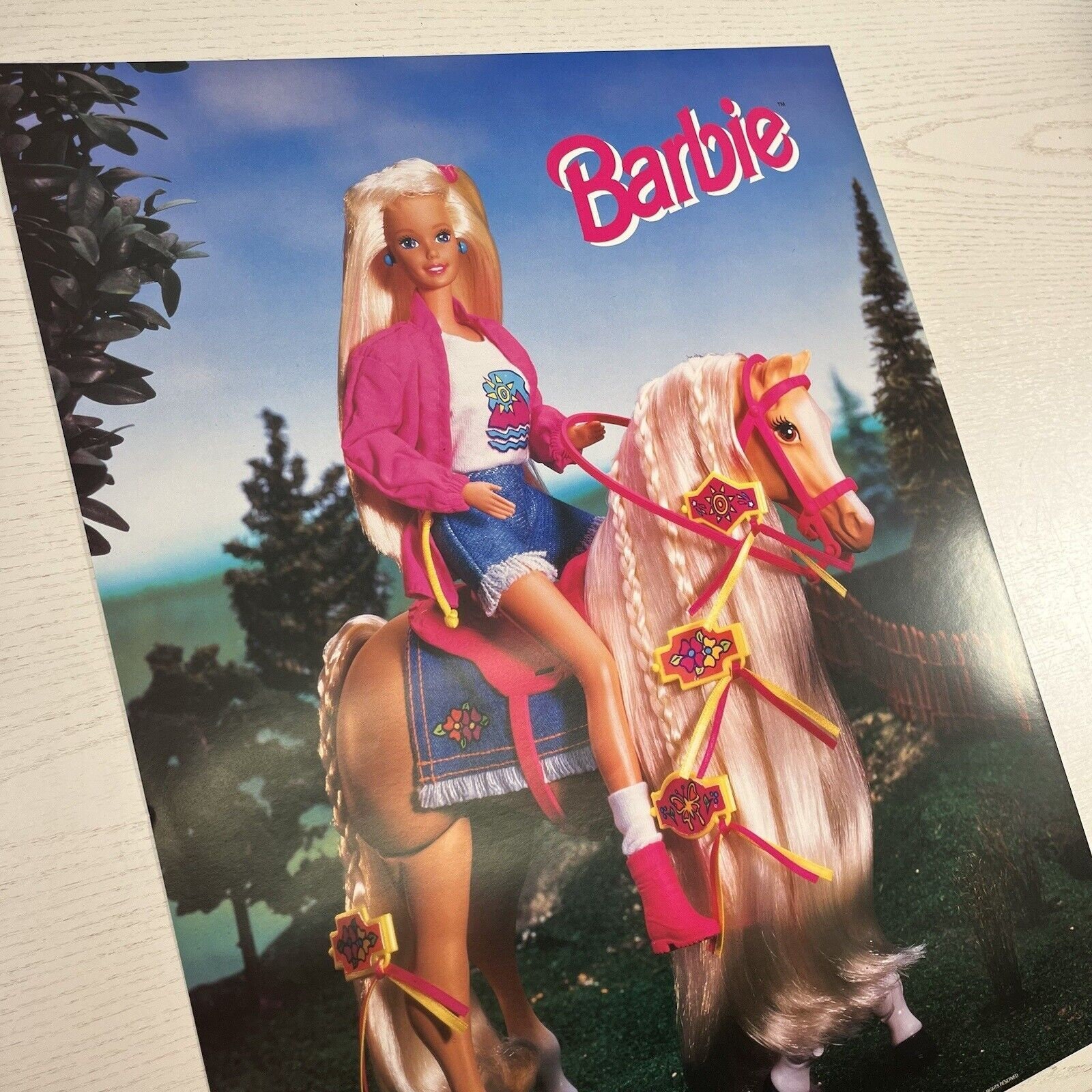 Vintage Barbie Poster 1995 Horse Riding New Old Stock Retro - Etsy UK