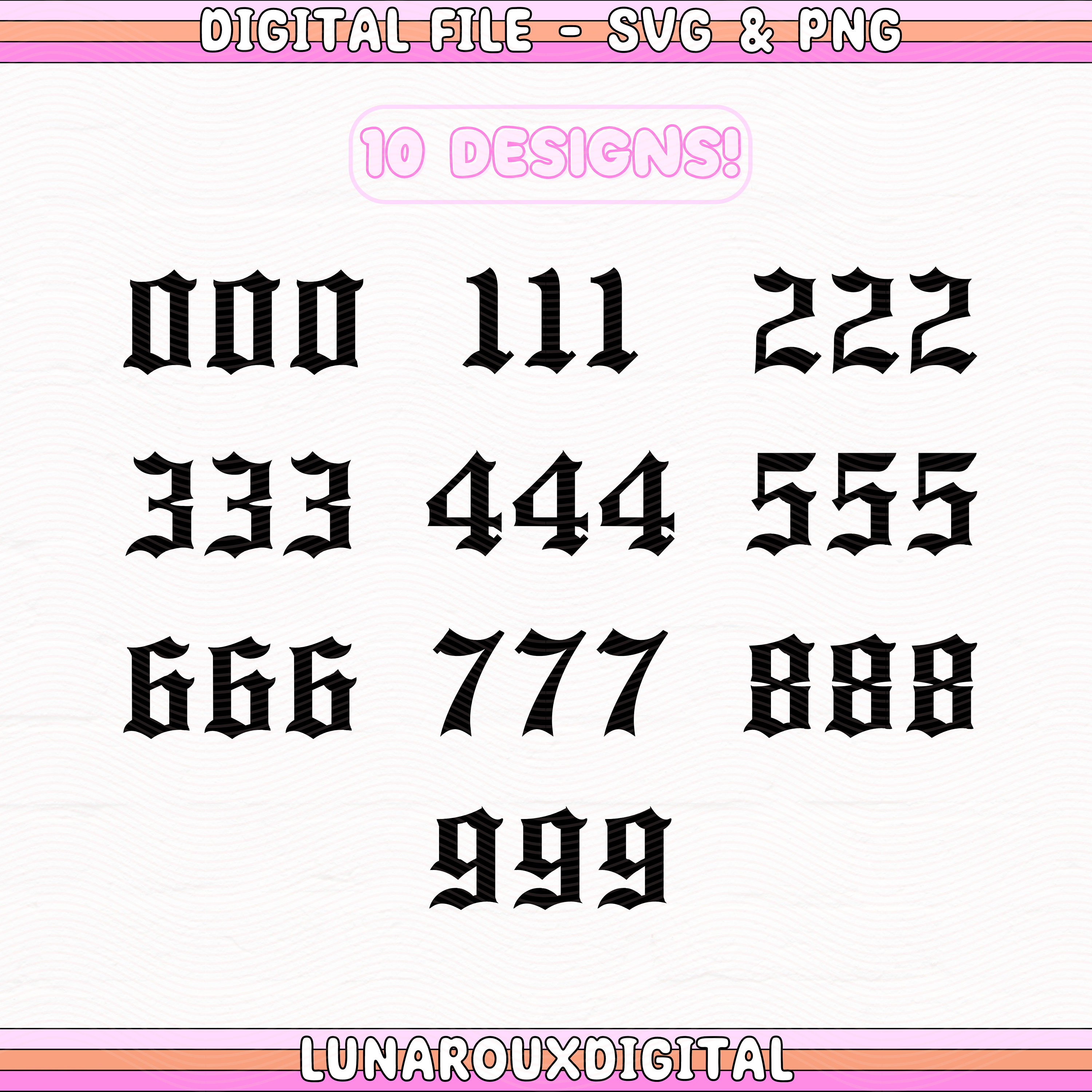 Angel Numbers Png Svg Design Bundle for Shirts, Totes, Hoodies ...