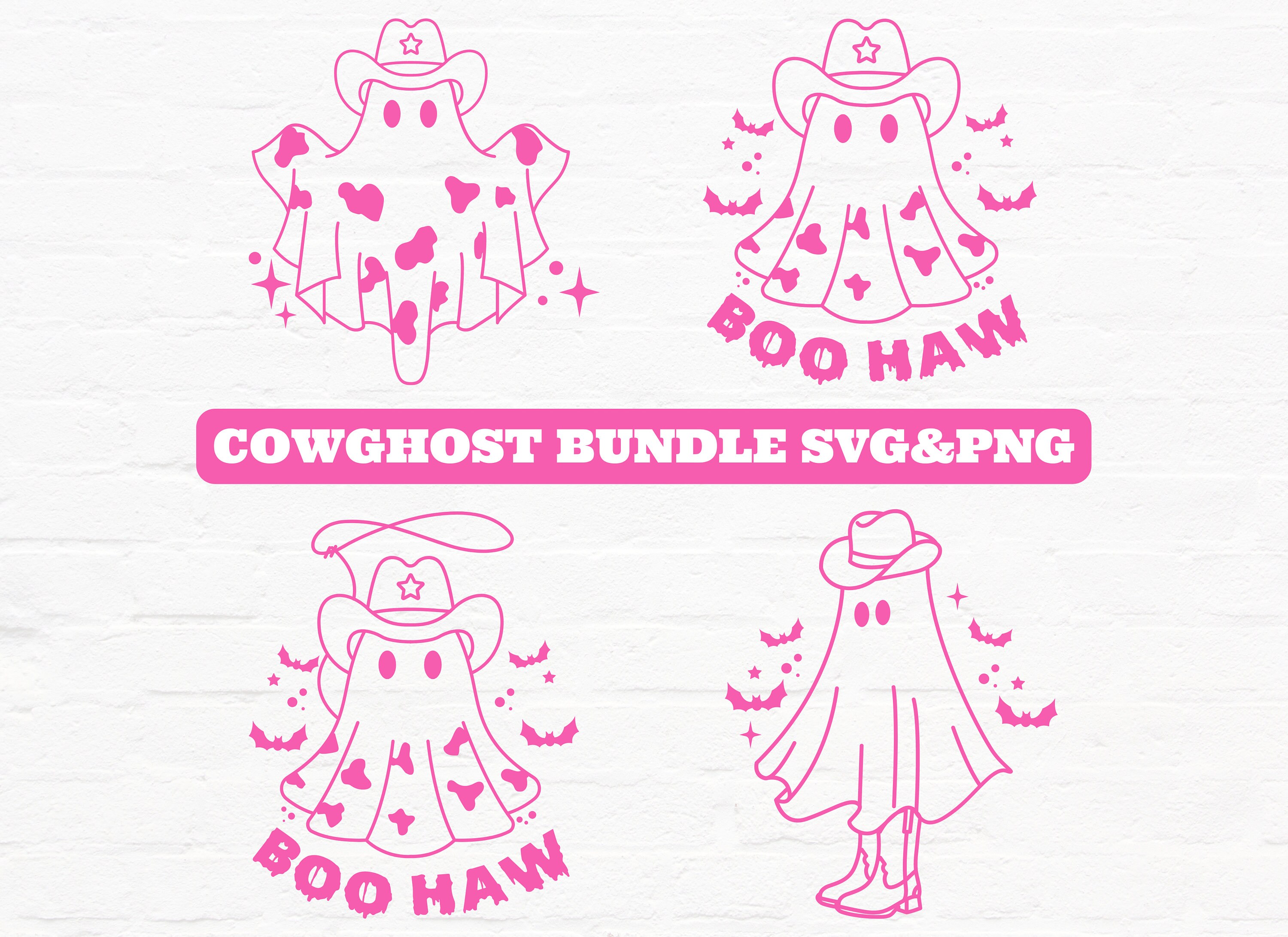 Boo Haw SVG PNG Bundle, Cowboy Ghost Svg, Halloween Svg, Funny ...