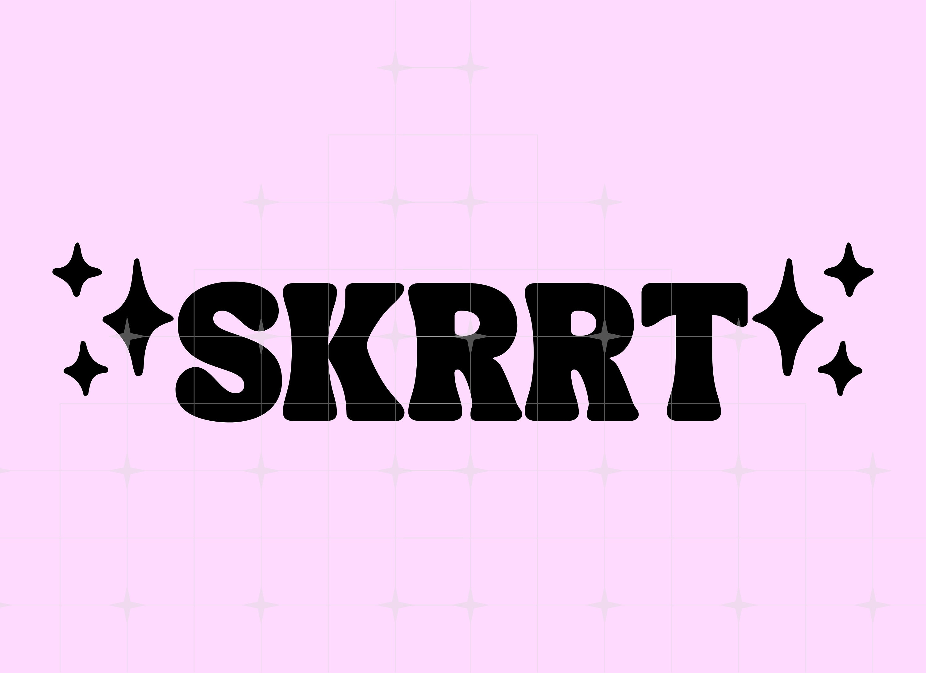 SKRRT Funny Trendy Digital Art SVG PNG for Car Decals - Etsy