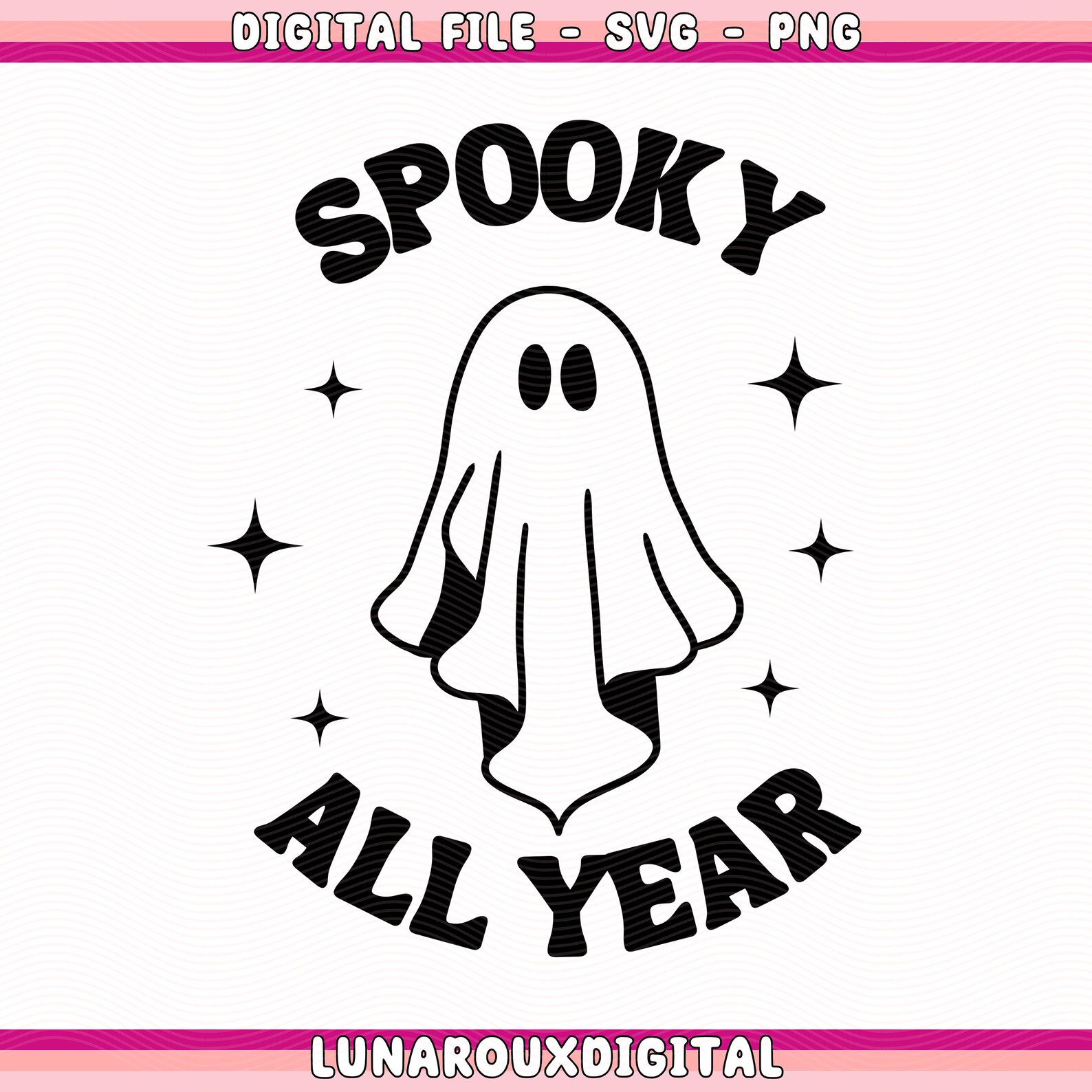 Spooky All Year SVG, Halloween Svg, Spooky Svg, October 31, Retro ...