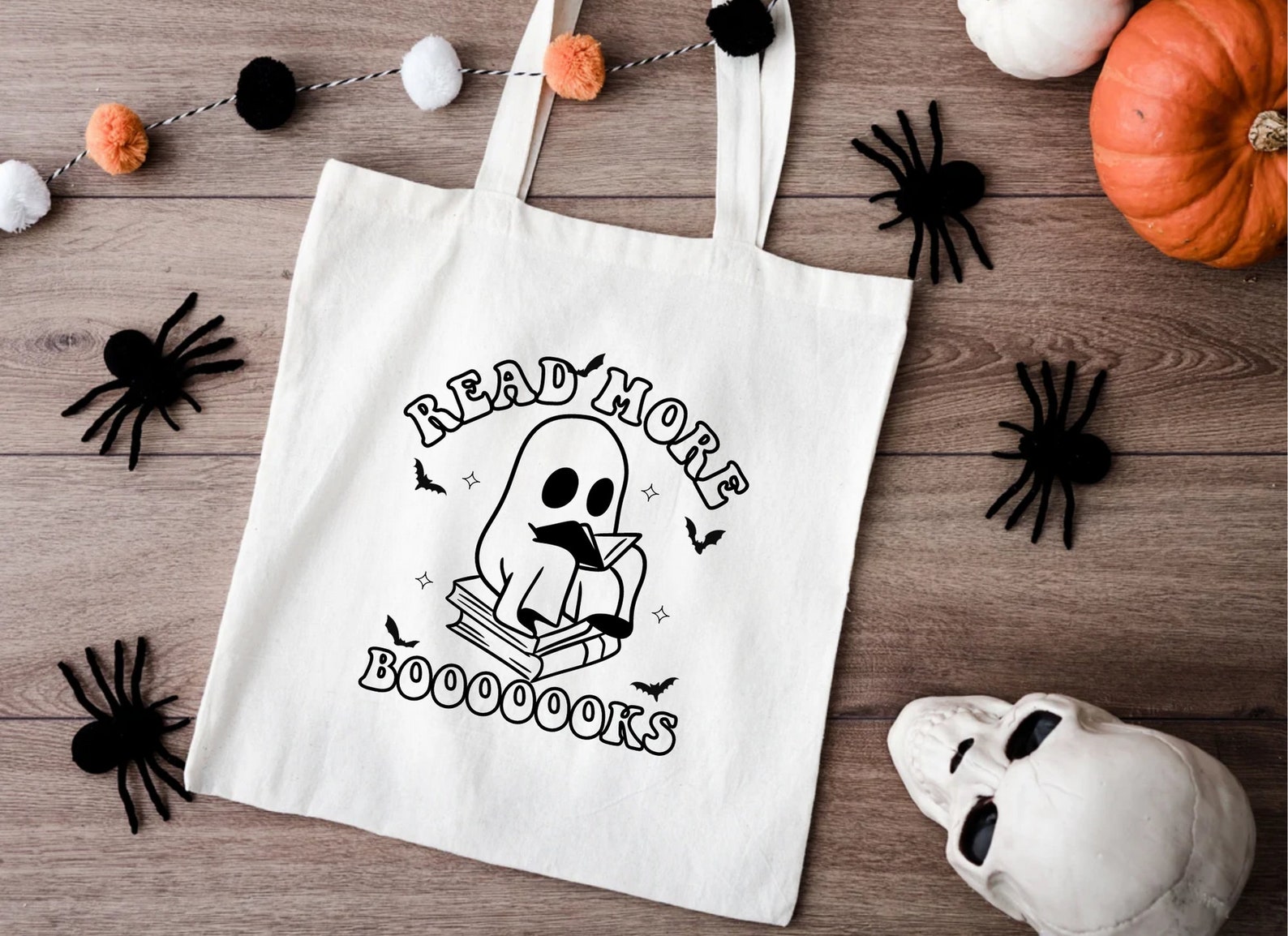 Read More Booooks SVG Png, Retro Ghost SVG, Trendy Halloween PNG ...