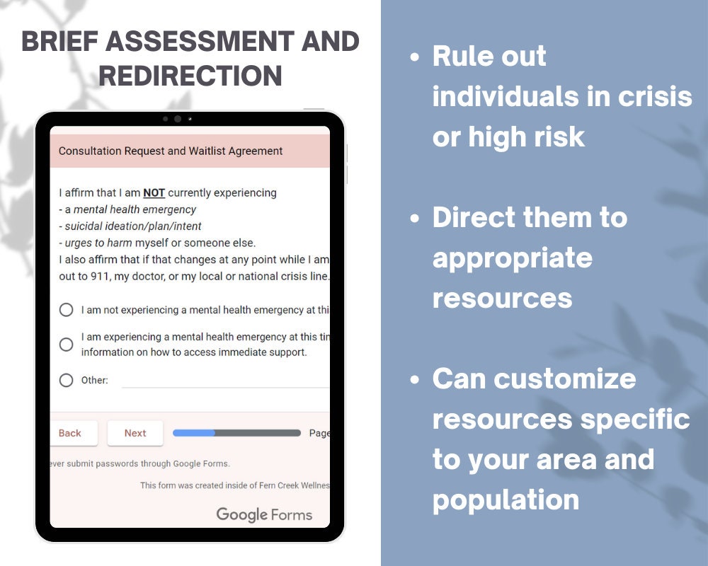 Group Practice Google Workspace Forms Template Therapy Waitlist ...