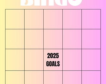 2025 Vision Board Bingo - Etsy