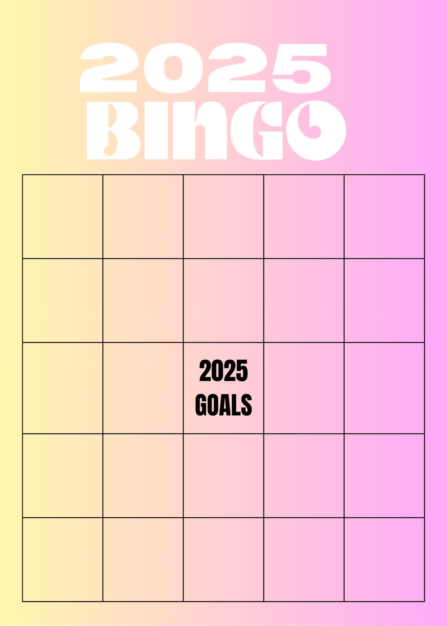 2025 Vision Bingo Board - Etsy