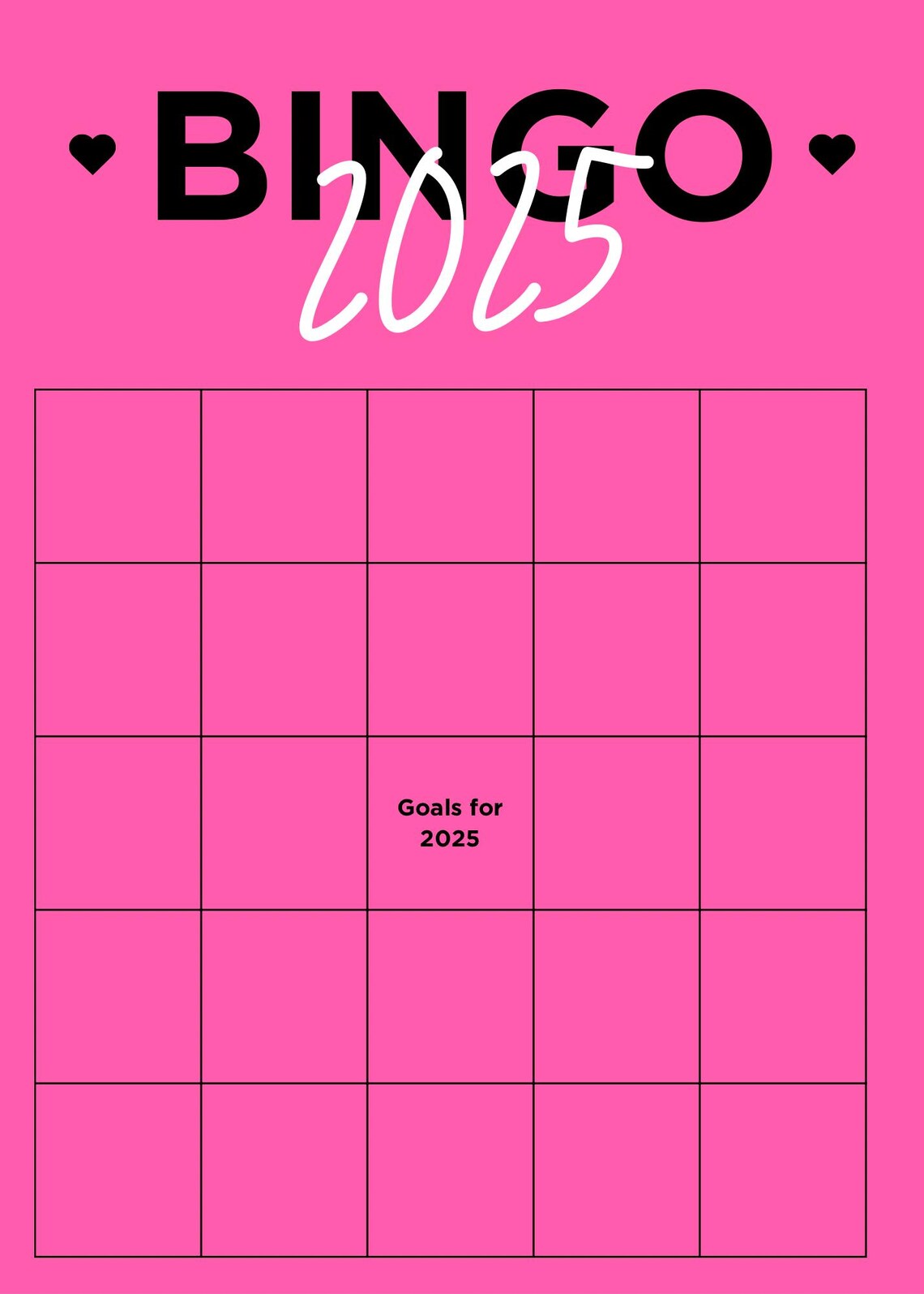 2025 Vision Board Bingo - Etsy