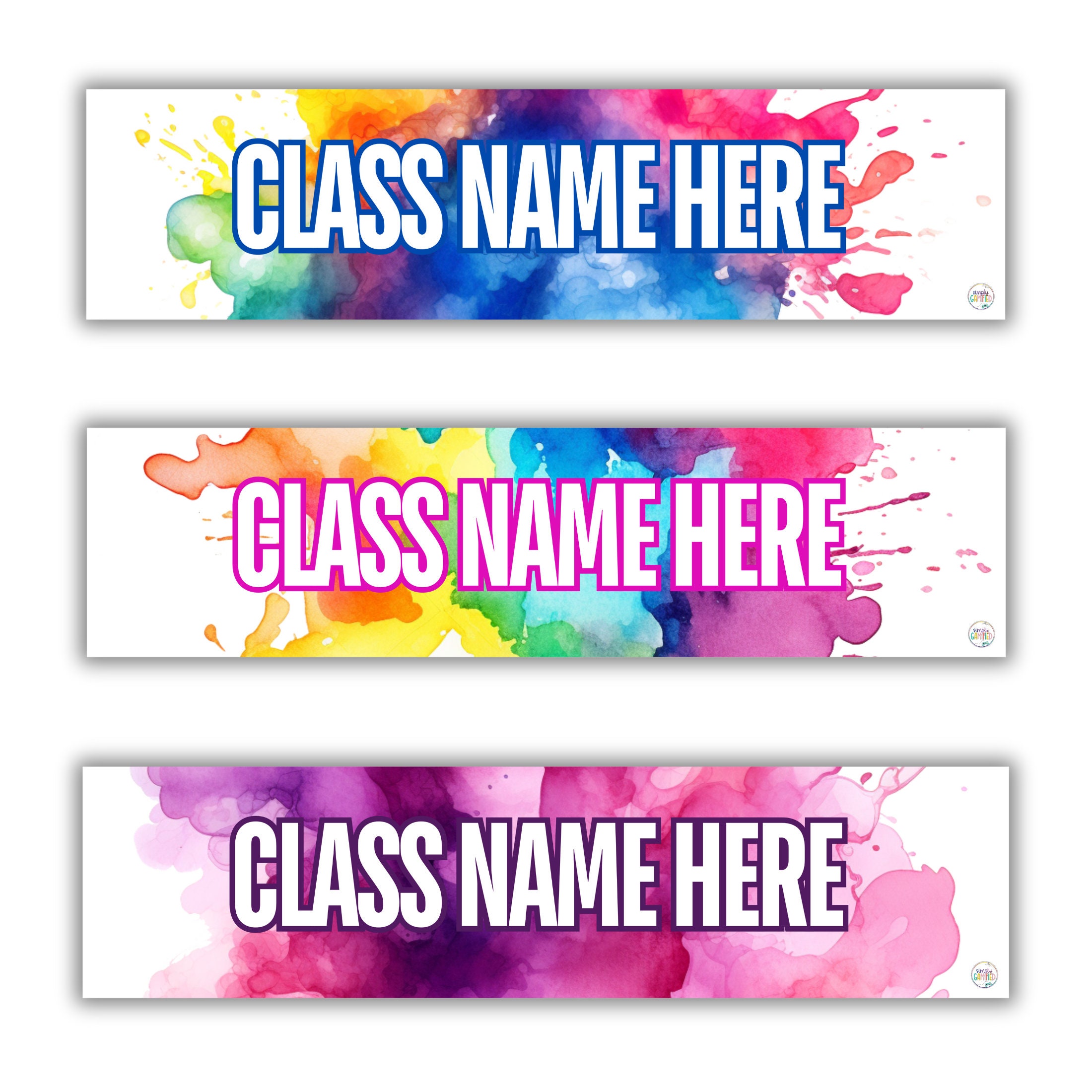 Splash of Color Google Classroom Headers and Canvas Banners-canva ...
