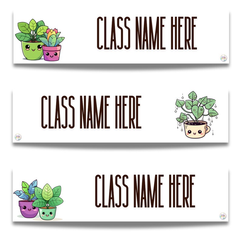 Succulents Google Classroom Headers and Canvas Banner-canva TEMPLATE - Etsy