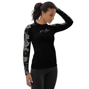 Black Belt Rash Guard BJJ Rash Guard Women's Jiu Jitsu Rash Guard ...