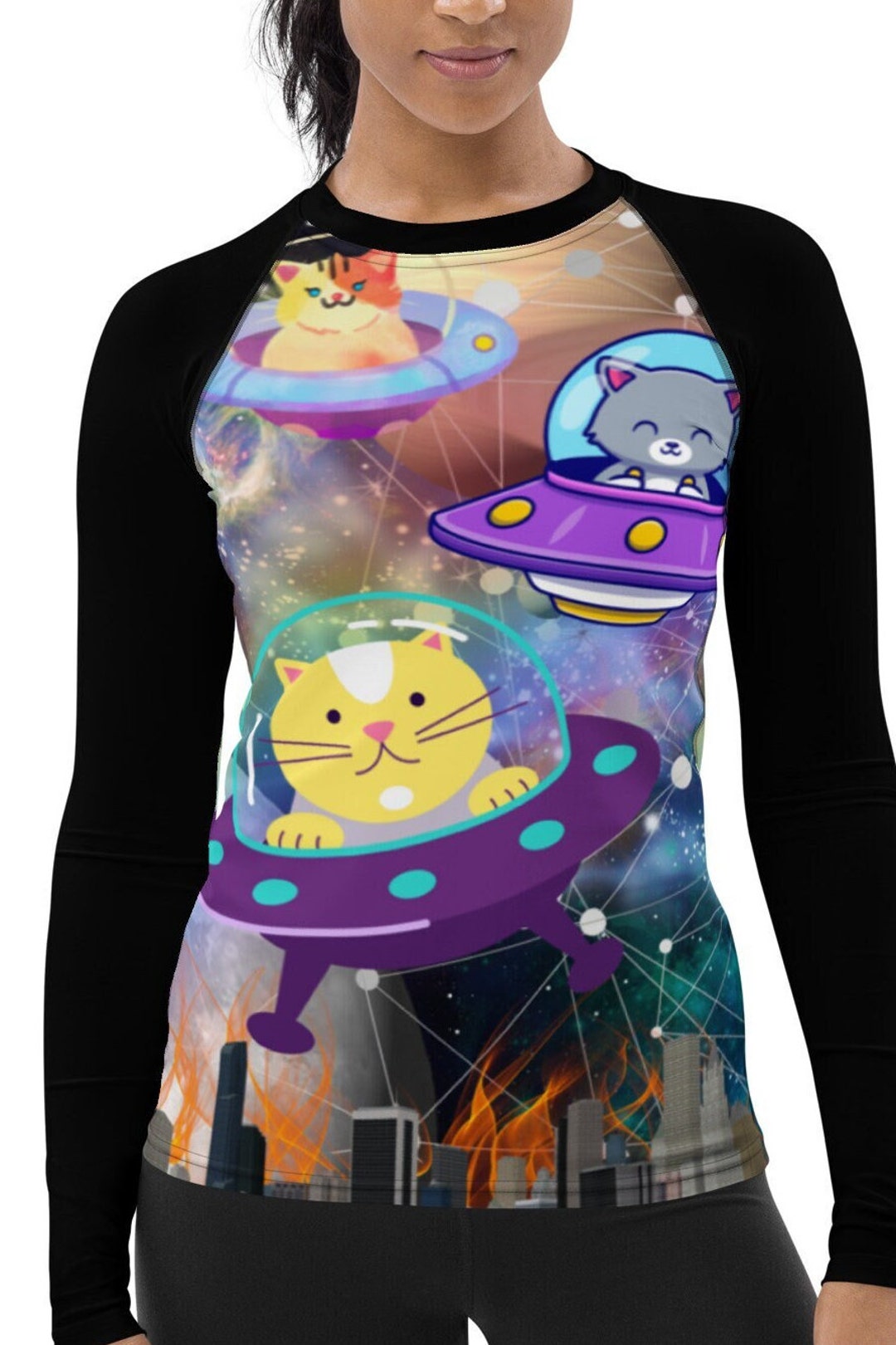 Women's Jiu Jitsu Rash Guard Pretty Rash Guard Japanese Theme Rash ...