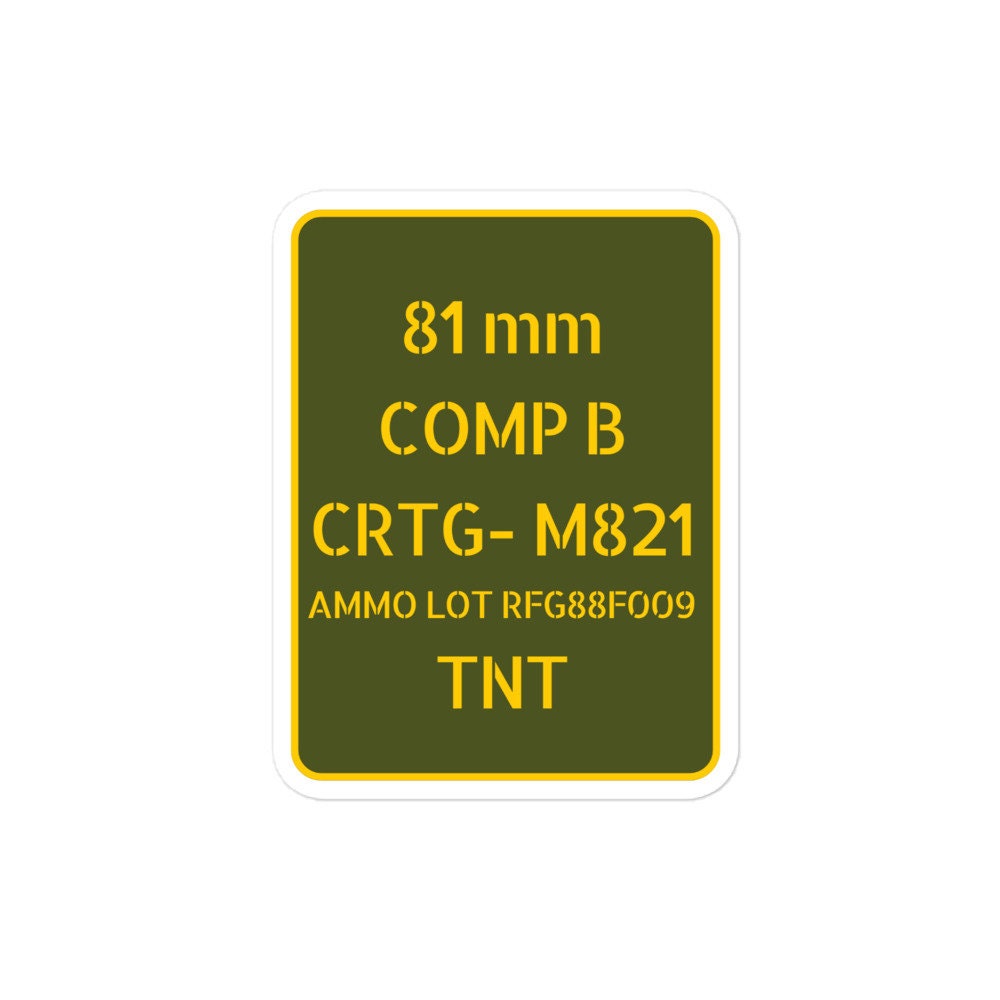 Military 81 Mm Sticker Military Sticker for Infantry Sticker for 0341 ...