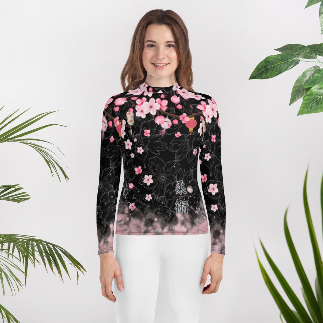 Girls Pretty BJJ Rash Guard Kids Sizes 8-20 Kids Jiu Jitsu Rash Guard ...