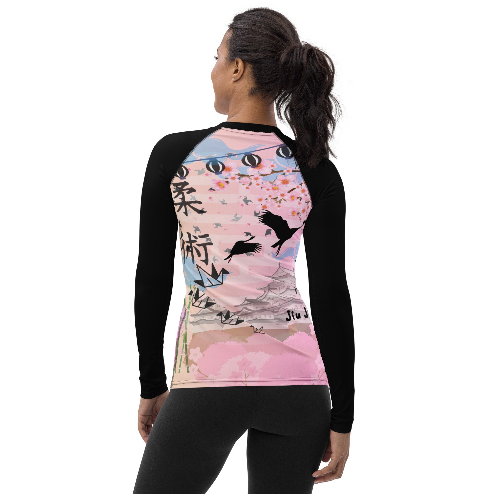 Women's Jiu Jitsu Rash Guard Pretty Rash Guard Japanese Theme Rash ...