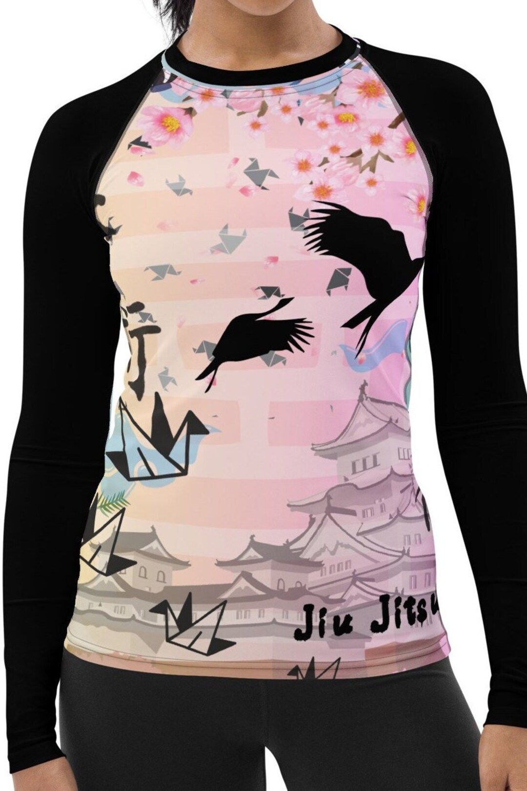 Women's Jiu Jitsu Rash Guard Pretty Rash Guard Japanese Theme Rash ...