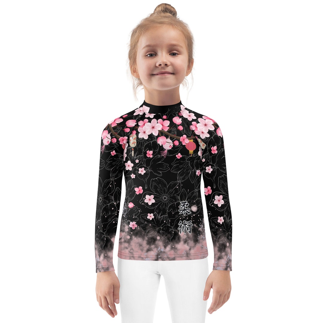 Little Girls Pretty BJJ Rash Guard Kids Sizes 2t-6x Kids Jiu Jitsu Rash ...
