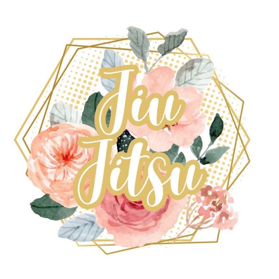 Jiu Jitsu Sticker, Pretty Flowers Bjj Sticker Women's Brazilian Jiu ...