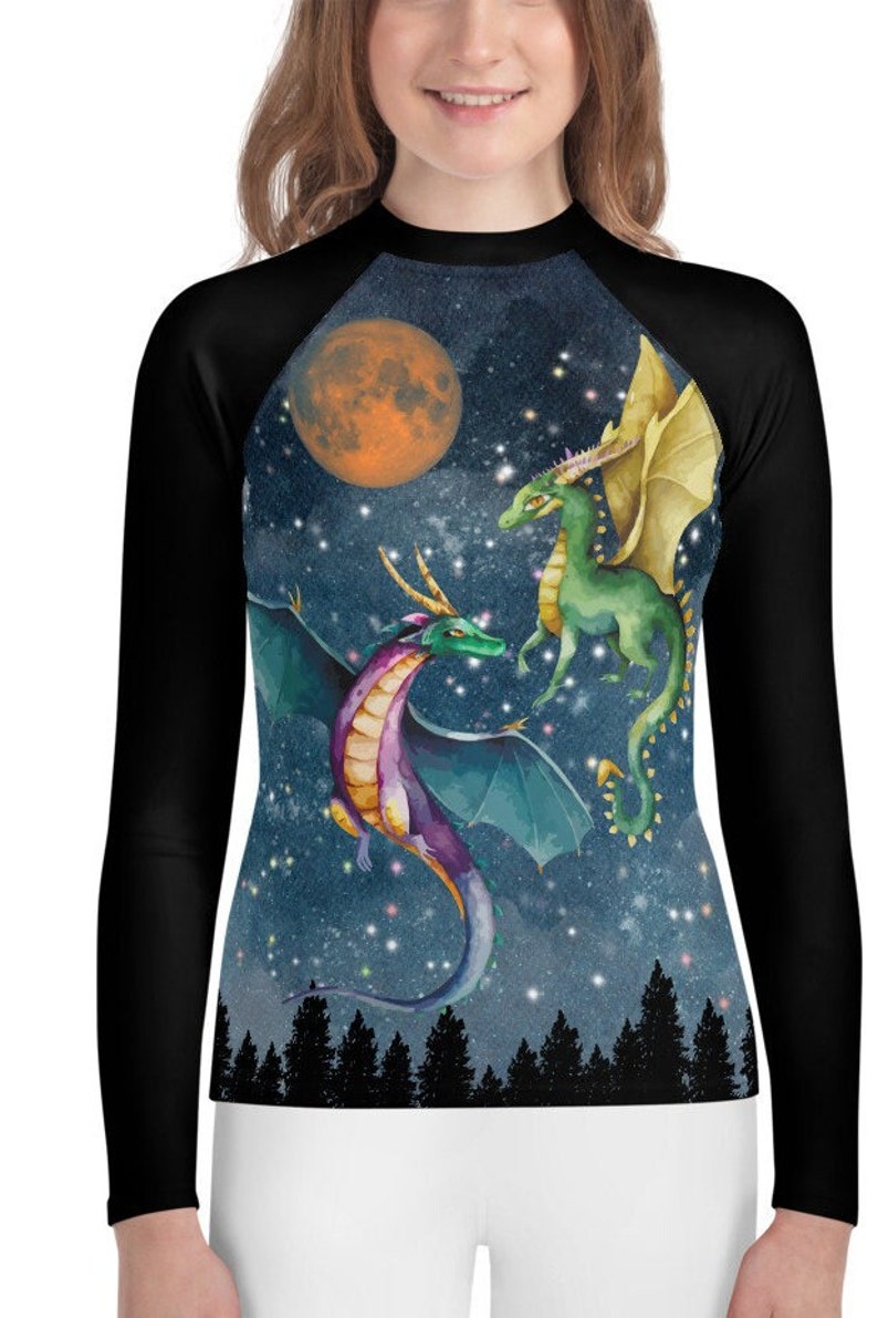 Girls Jiu Jitsu Rash Guard Pretty Girls Rash Guard Girls Dragon Rash ...
