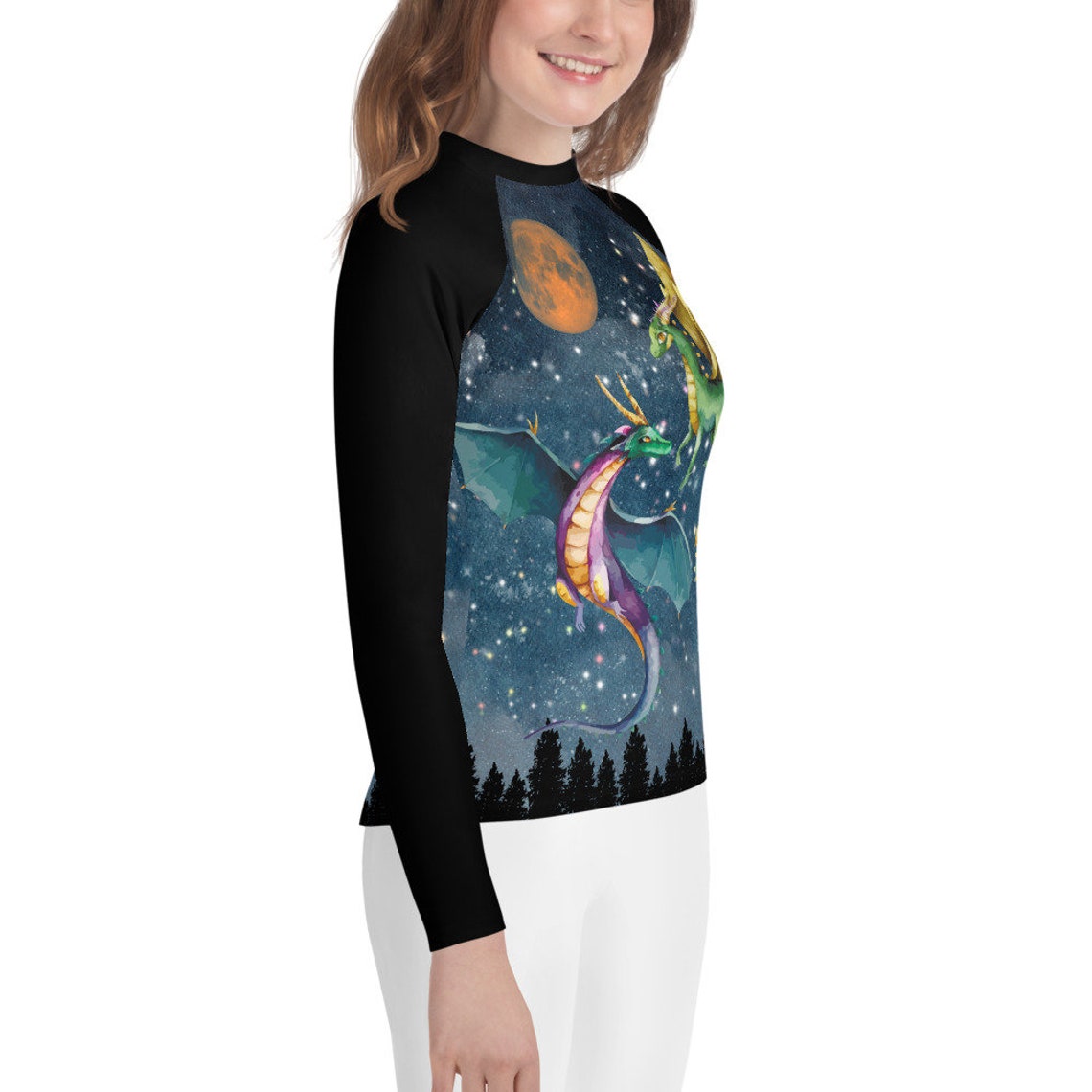 Girls Jiu Jitsu Rash Guard Pretty Girls Rash Guard Girls Dragon Rash ...