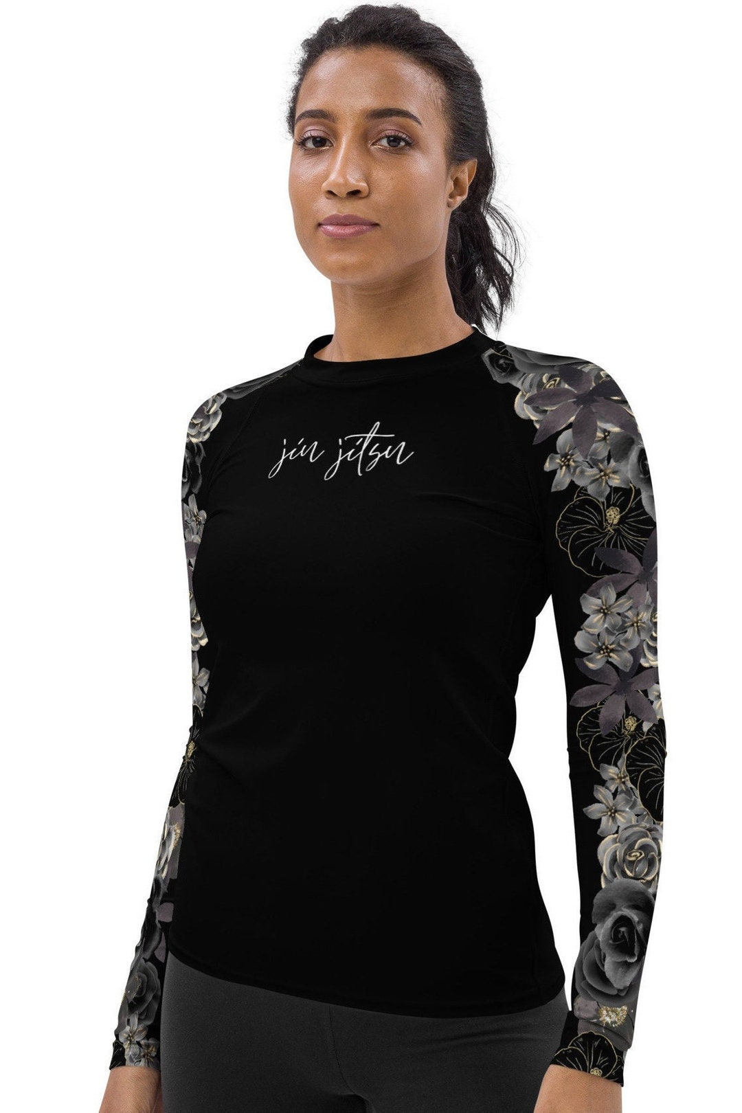 Black Belt Rash Guard BJJ Rash Guard Women's Jiu Jitsu Rash Guard ...