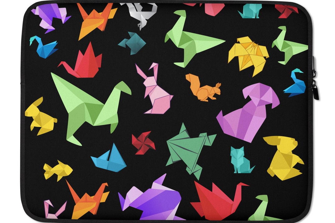 Cute Origami Laptop Sleeve Colorful Laptop Sleeve Cute Animals Laptop ...