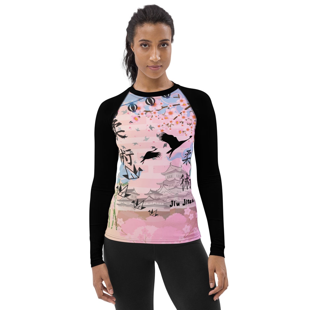 Women's Jiu Jitsu Rash Guard Pretty Rash Guard Japanese Theme Rash ...