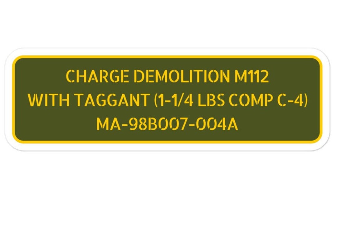 Military Sticker C4 Explosive Gift for Military Guy Gift for Veteran ...