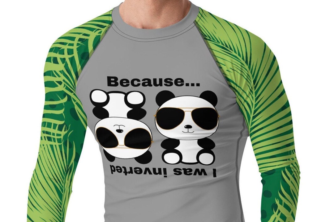 Jiu Jitsu Funny Rash Guard for Men Funny Panda Rash Guard Kung Fu Panda ...