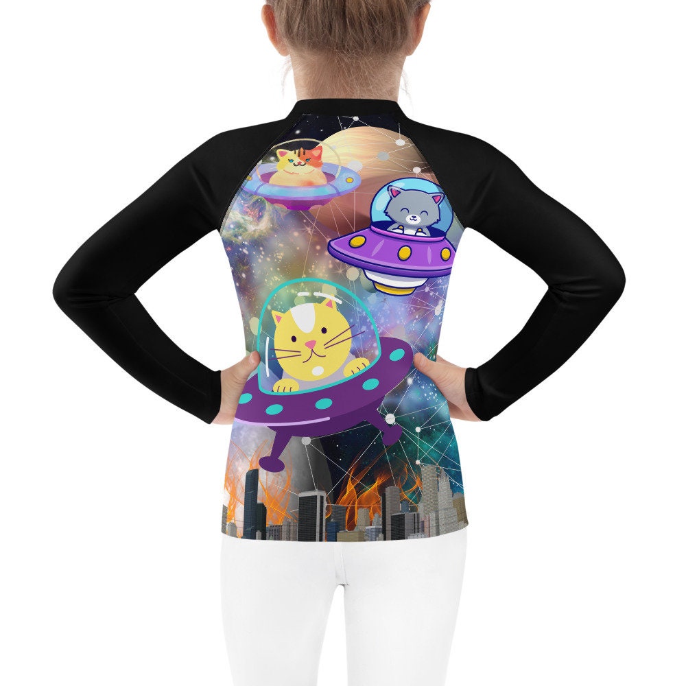 Little Girls Cats Jiu Jitsu Rash Guard Pretty Girls Rash Guard Girls ...