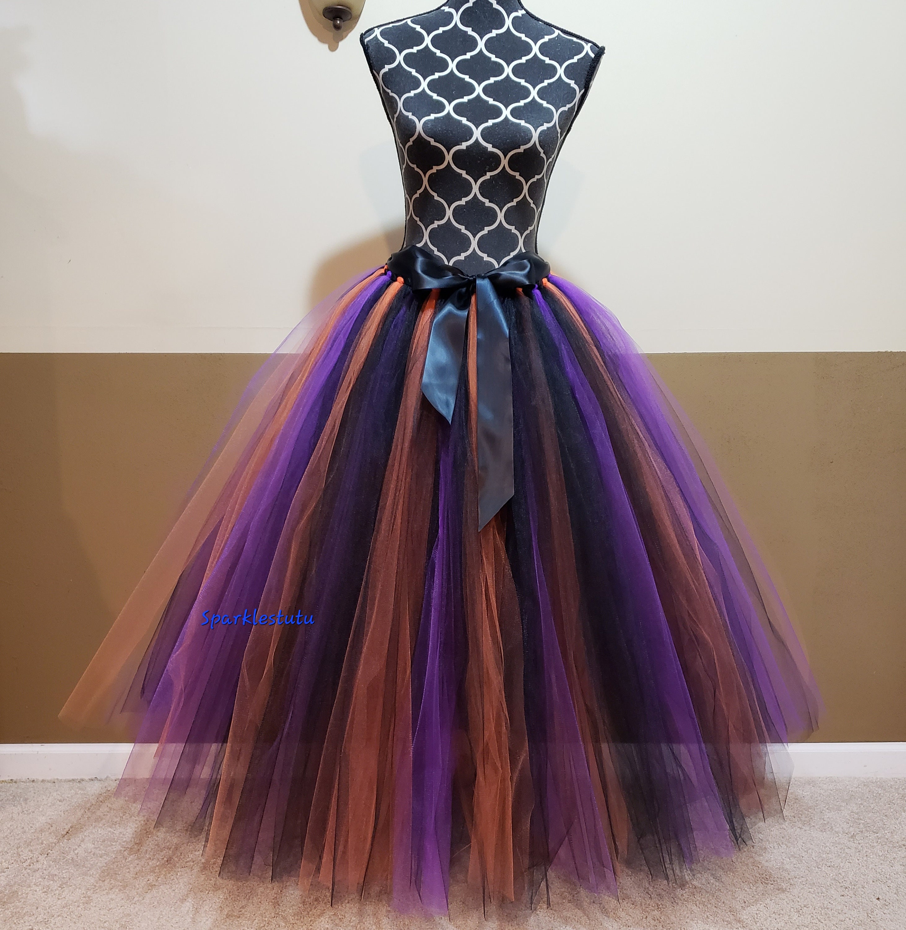 F04 Ghost Tutu/ Witch Tulle Costume/ Halloween Tulle Costume, (children ...