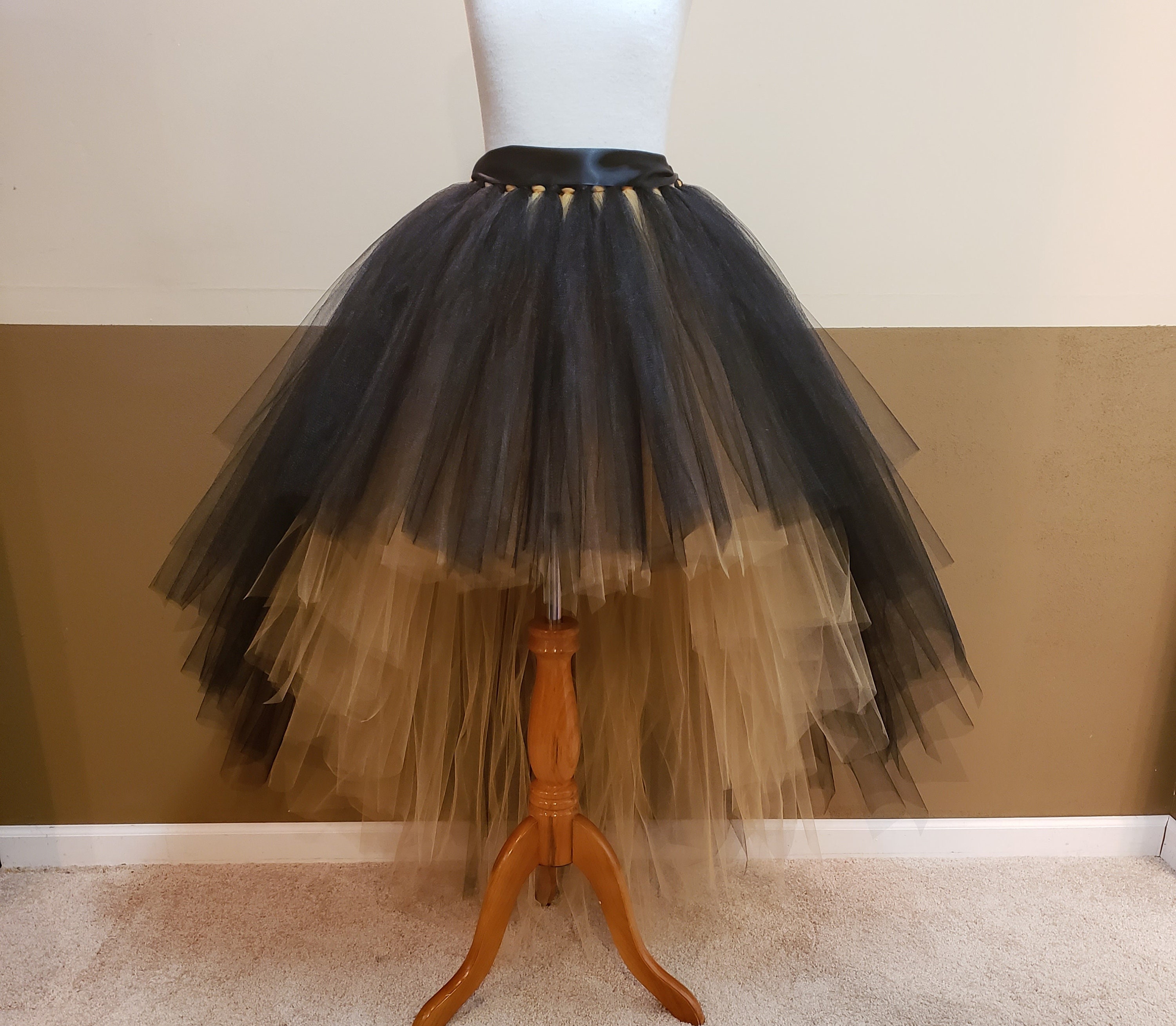 D06 Lavender Over Ivory/ High-low Tutu (with Sewn in Satin LINING)// Hi ...