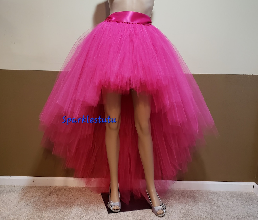A08 Fuchsia High-low Tutu (with Sewn in Satin Lining)//hi - Lo Tulle ...