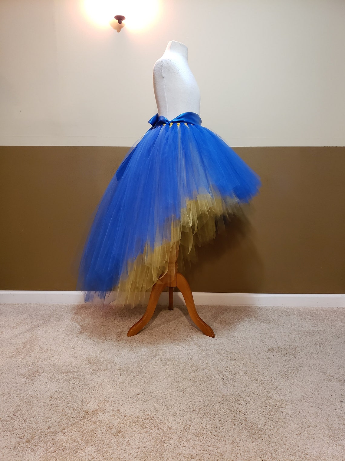 D06 Lavender Over Ivory/ High-low Tutu (with Sewn in Satin LINING)// Hi ...