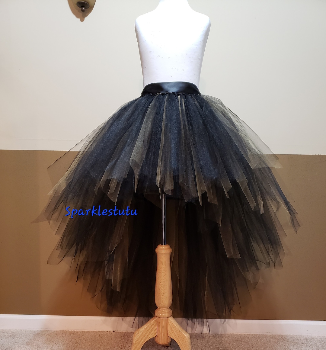 B01 Black & Touch of Gold High-low Tutu/ Witch Costume/ Witch Tutu ...