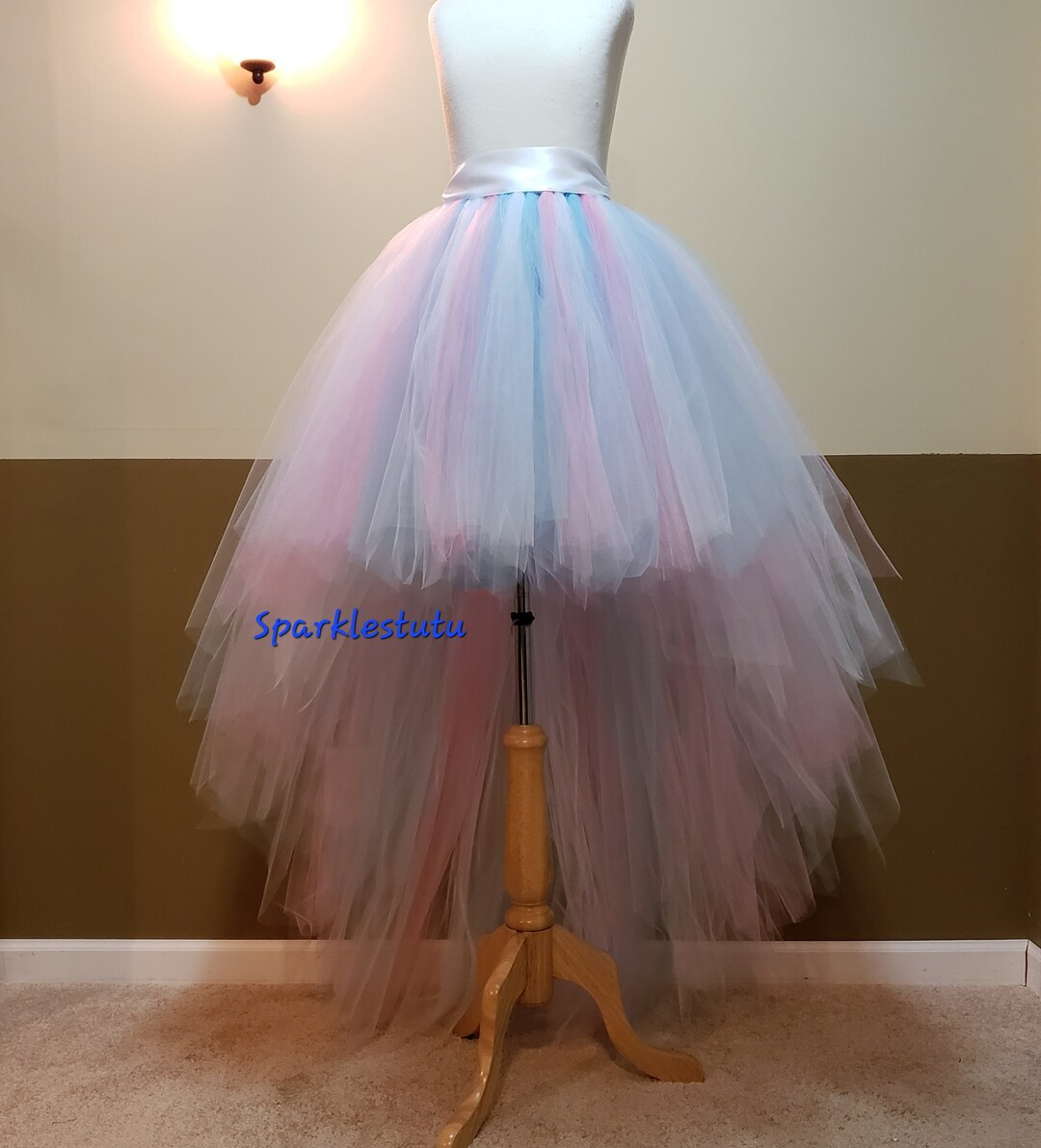 C04 Cotton Candy High-low Tutu (with Sewn in Satin LINING)//(33 Colors ...